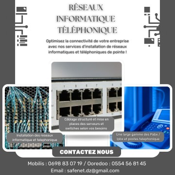 Installation et Maintenance de Réseaux Informatiques et Téléphoniques Alger Bordj el kiffan ...