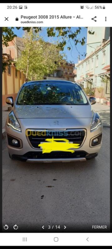 Peugeot 3008 2015 Allure Tipaza Kolea - Ouedkniss.com - Algérie