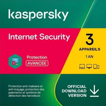 Kaspersky Internet Security | Code d'activation | 3 Appareils | 1 An ...