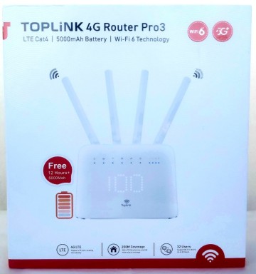 Modem Toplink 4G Router Pro 3 LTE Cat4 Avec Battery 5000Mah Wi-Fi6 ...