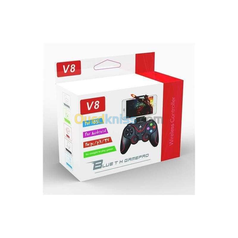 MANETTE SANS FIL BLUETOOTH V8 COMPATIBLE PC - ANDROID - IOS - BOX TV - SMART TV V8 GAMEPAD ...