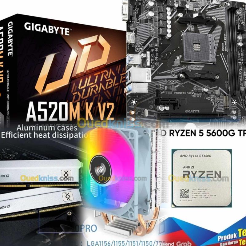 PACK a520m k v2 + R5 5500 + RAM 2x8G + SSD512G Alger Bordj el kiffan - Ouedkniss.com - Algérie