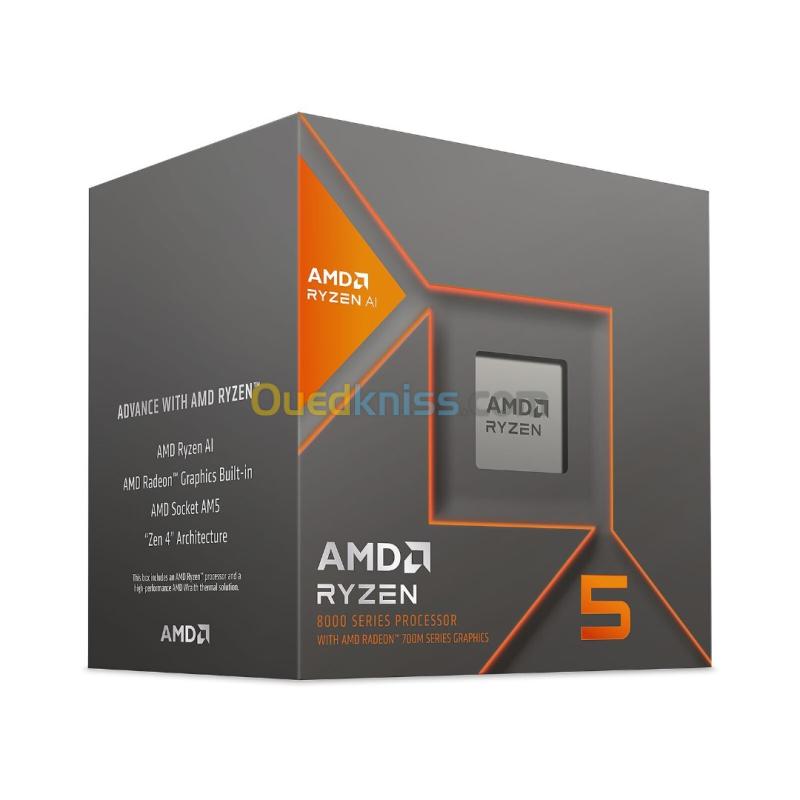 PROCESSEUR AMD RYZEN 5 8600G AVEC VENTILO- AM5 Socket- 22Mo CACHE- 6 COEURS- 4.3 GHz Upto 5 GHz ...