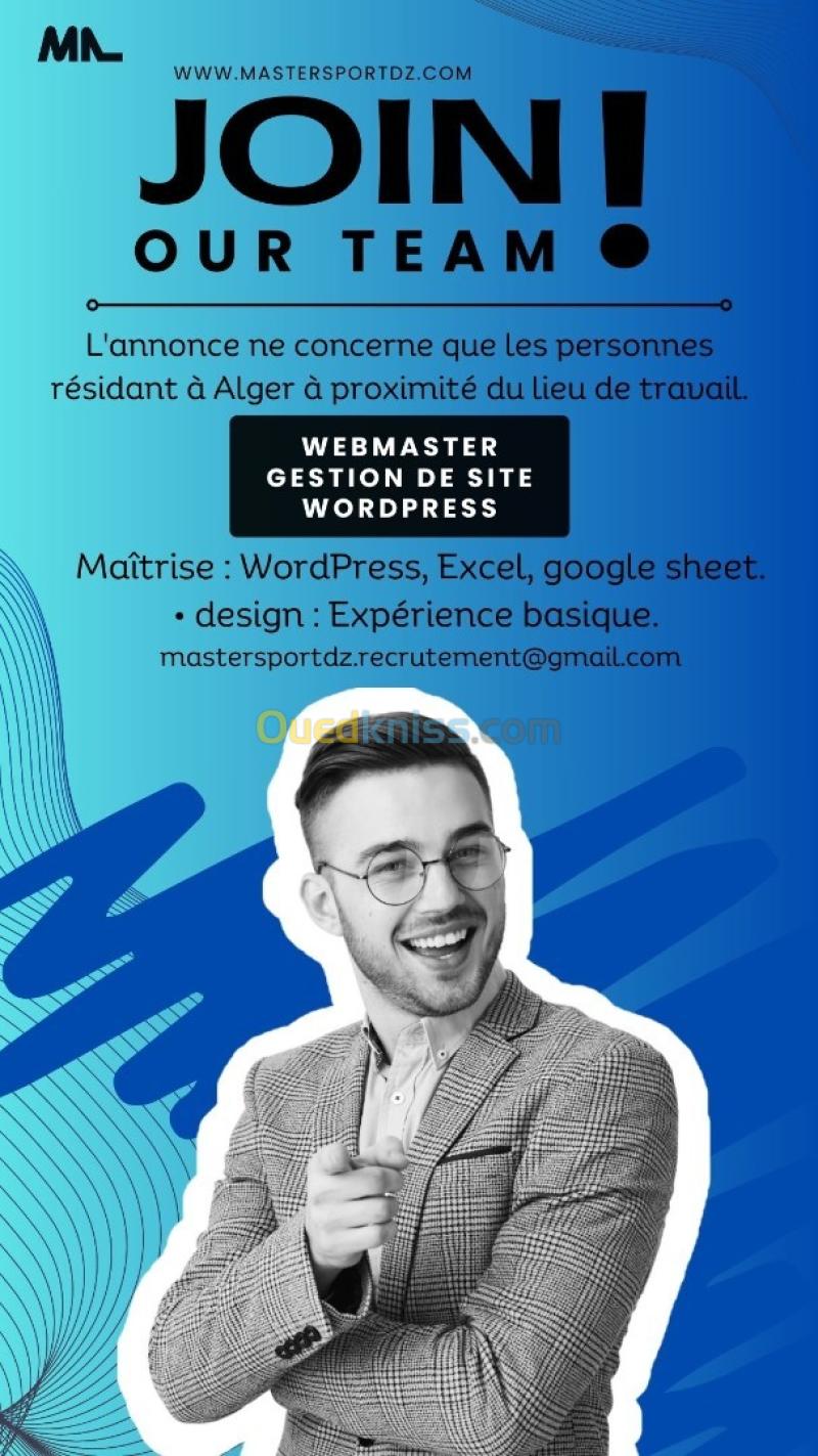 Recrutement E-Commerce - Webmaster (Gestion De Site WordPress) - Alger ...