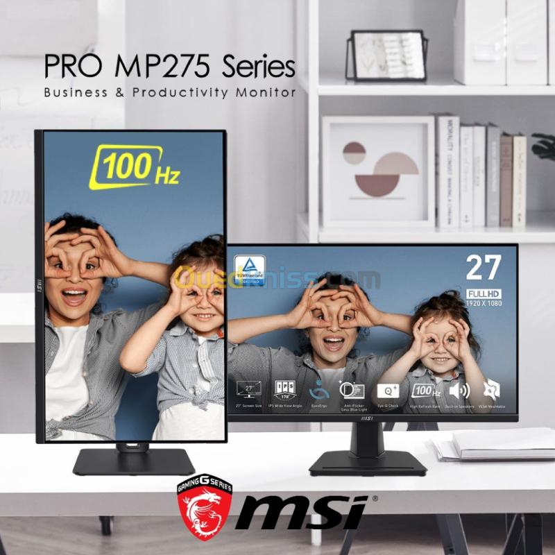 Monitor MSI PRO MP275 27" IPS FHD, 100Hz, Free-Synch, HDMI, VGA ...