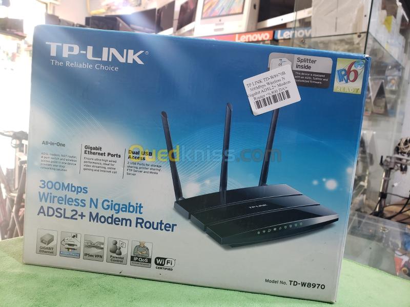 TP LINK TD-W8970B 300Mbps Wireless N Gigabit ADSL2+ Modem Router Oran ...